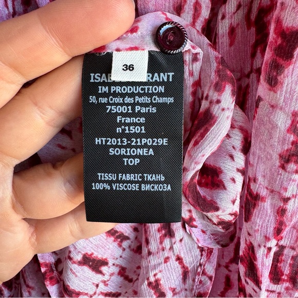 Isabel Marant | Tops | New Isabel Marant Etoile Red Printed Sorionea ...